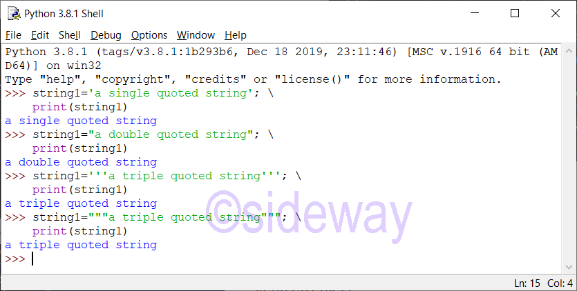 Python Language Grammar Literals String Literal 18 6 Sideway Output to